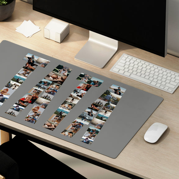 Personalizowana mata na biurko FOTO NAPIS – BABACO.STORE